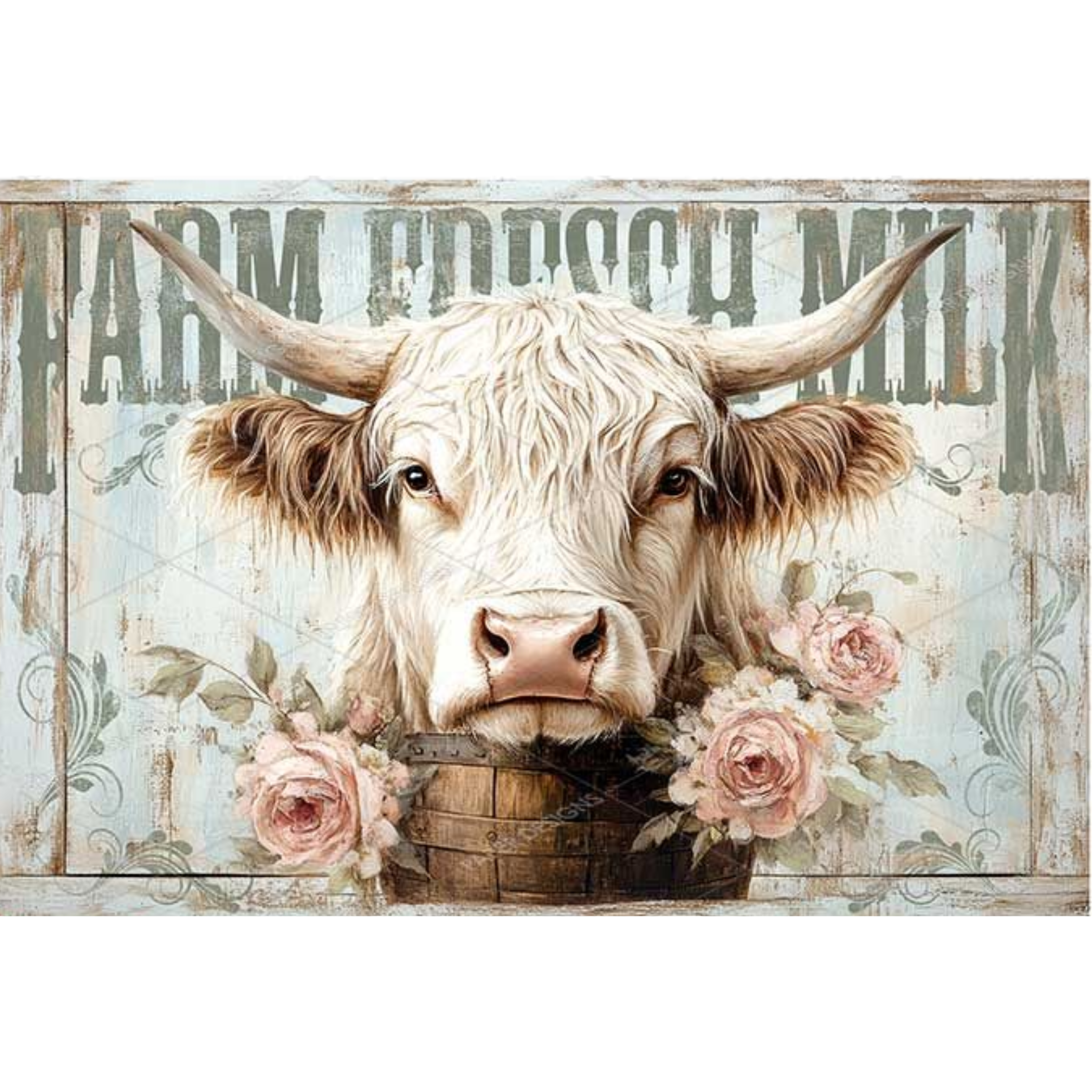 Beautiful Cow - Decoupage Rice Paper – Milton's Daughter