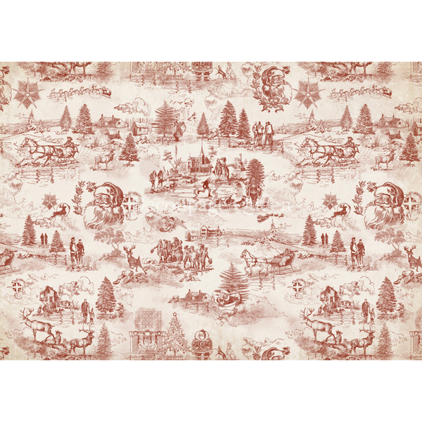 Christmas Toile - Decoupage Rice Paper – Milton's Daughter