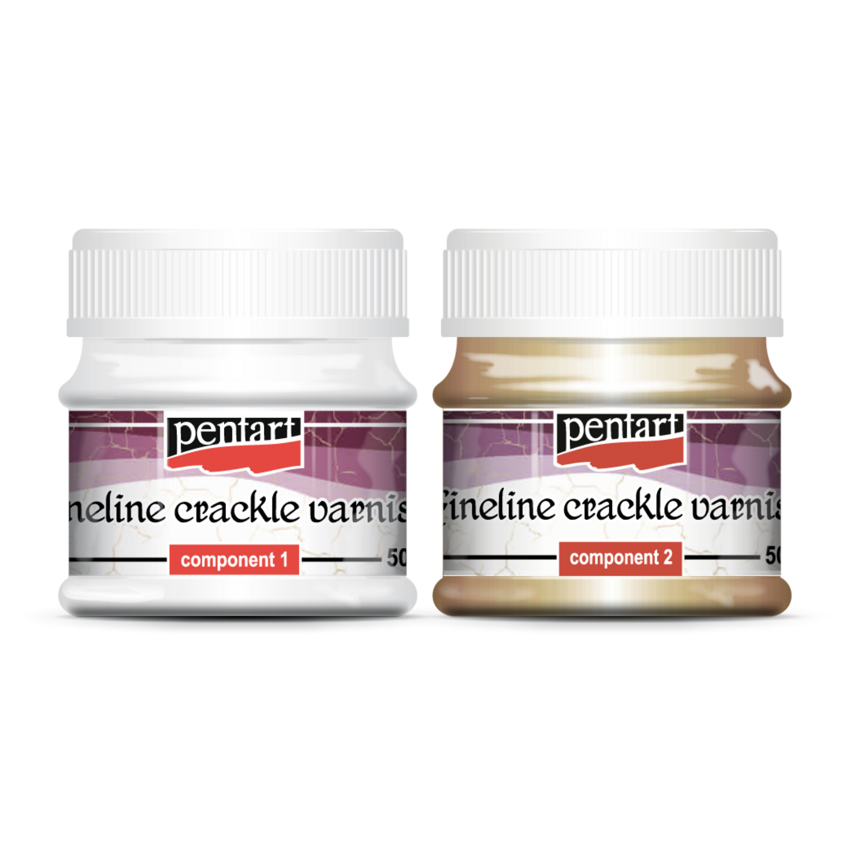 Fineline Crackle Varnish - 2 Part Component Set by Pentart – Milton's ...