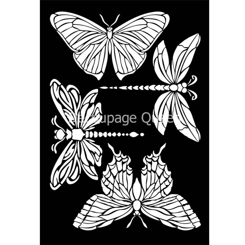 Flying Critters Stencil by Decoupage Queen – Milton's Daughter
