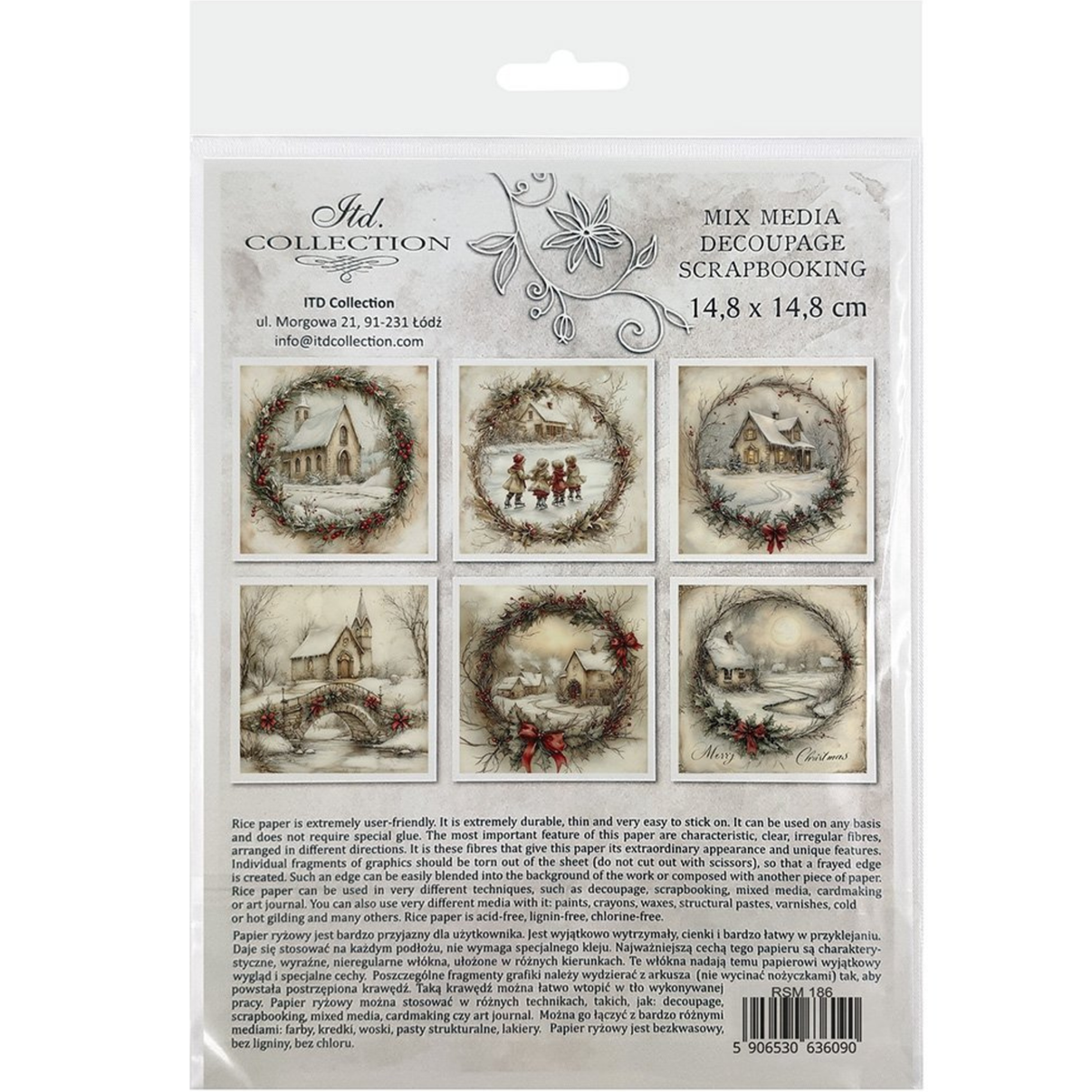 Winter Churches - Mini Rice Paper Set For Decoupage – Milton's Daughter