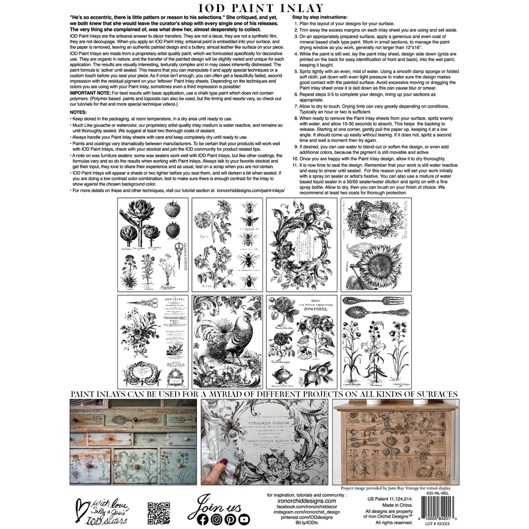 IOD Paint Inlays-Paint Inlay Transfers by Iron Orchid Designs – Milton ...