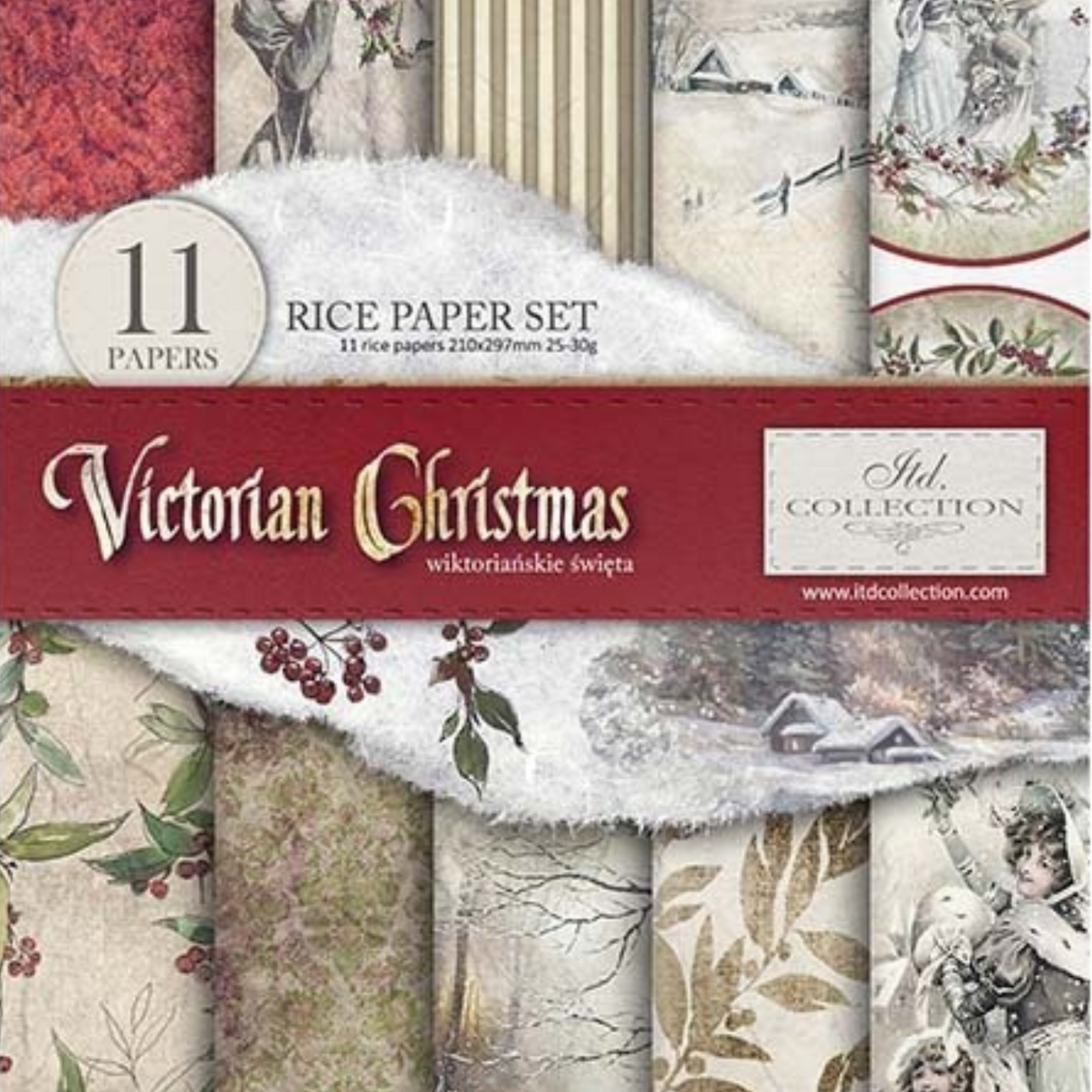 Victorian Christmas-Decoupage Rice Paper Set by ITD Collection – Milton ...