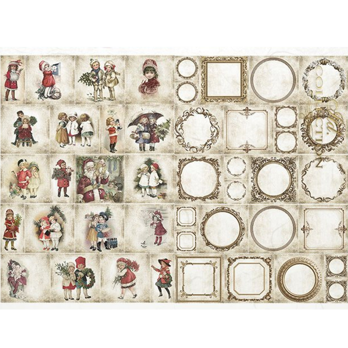 Vintage Advent Calendar Frames - Decoupage Rice Paper – Milton's Daughter