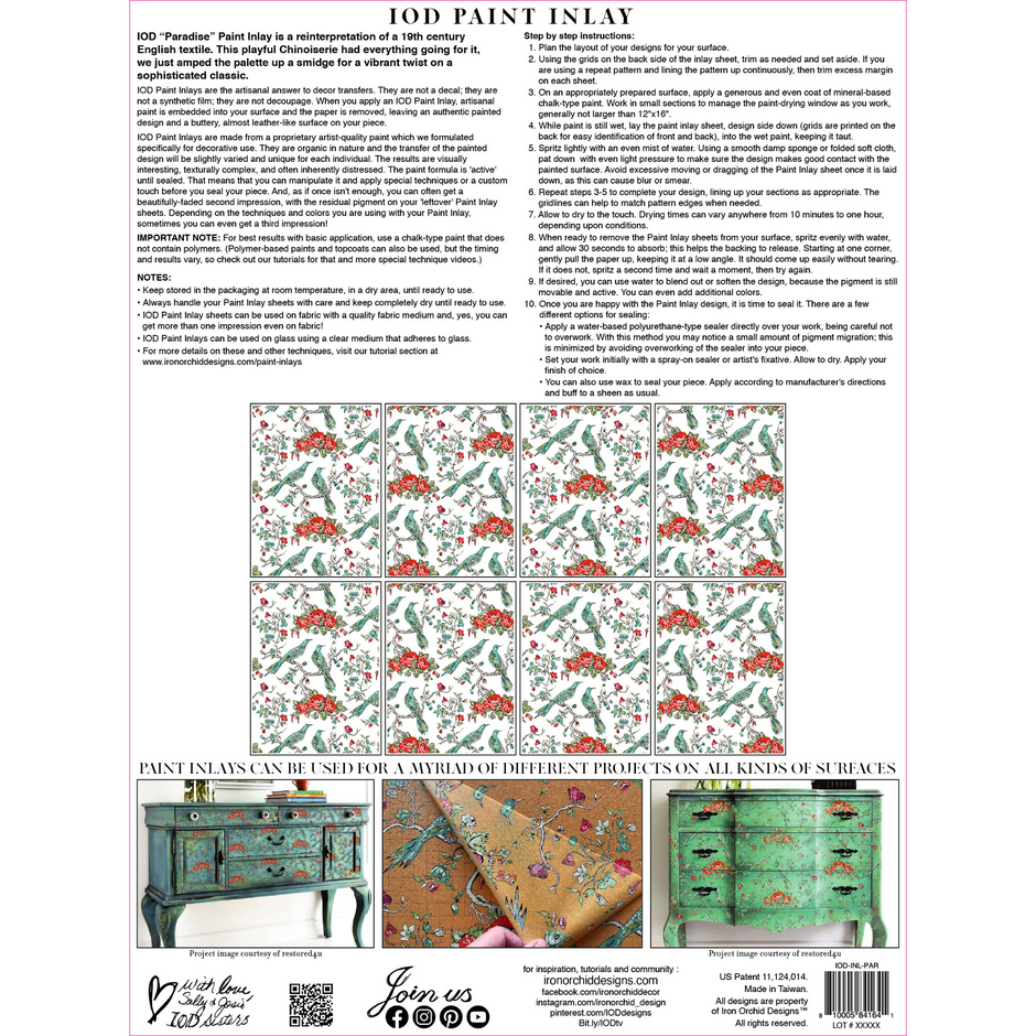 IOD Paint Inlays-Paint Inlay Transfers by Iron Orchid Designs – Milton ...